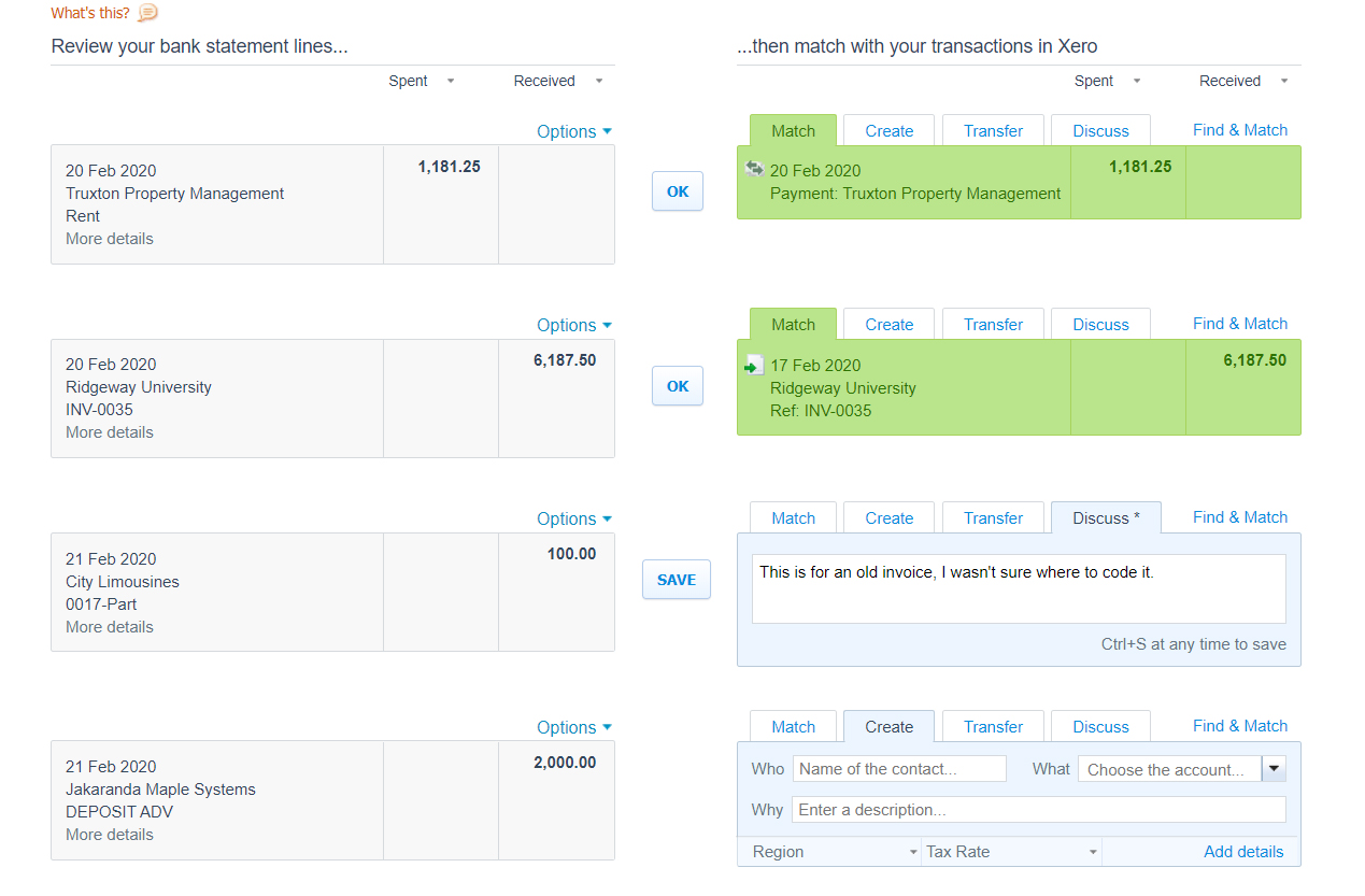 Bank Rec – Contando